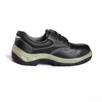 China Comfortable EVA Insole Black Leather Steel Toe Protection Men'S Non Slip Work Boots for sale
