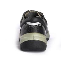 China Comfortable EVA Insole Black Leather Steel Toe Protection Men'S Non Slip Work Boots for sale