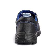 China Mesh Metal Leather PU Sole Steel Toe Protection Brand Work Safety Black Non Slip Shoes for sale