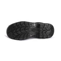 China Mesh Metal Leather PU Sole Steel Toe Protection Brand Work Safety Black Non Slip Shoes for sale
