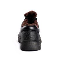 China Slip Resistant PU Sole Safety Shoes Embossed Cow Leather Lace Up Steel Toe Comfortable EVA Insole Black for sale