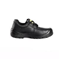 China Upper Nylon Tongue EVA Insole Brand Comfortable Steel Toe Shoes Lace Up Basic Embossed Cow Leather for sale