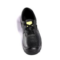 China Upper Nylon Tongue EVA Insole Brand Comfortable Steel Toe Shoes Lace Up Basic Embossed Cow Leather for sale
