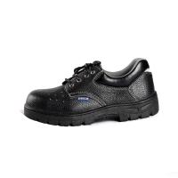 China PU Sole Comfortable EVA Branded Safety Shoes Lace Up Closure Basic Steel Toe Embossed Cow Leather Upper for sale