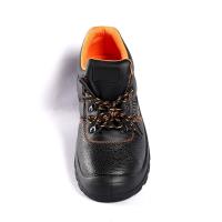 China Black Leather Ultimate Protection Support Sport Safety Shoes Comfortable Lace Up PU Sole for sale