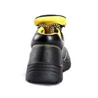 China Steel Toe Men Women Safety Shoes Comfortable EVA Insole Embossed Cow Leather Upper Mesh for sale