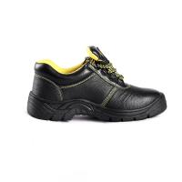 China Steel Toe Men Women Safety Shoes Comfortable EVA Insole Embossed Cow Leather Upper Mesh for sale