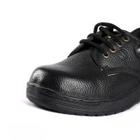 China Embossed Cow Leather Steel Toe Lace Up Closure Puncture Slip Resistance Men'S Safety Toe Shoes for sale