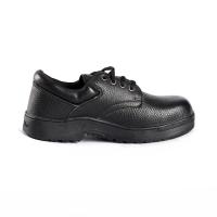 China Embossed Cow Leather Steel Toe Lace Up Closure Puncture Slip Resistance Men'S Safety Toe Shoes for sale
