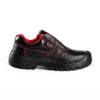 China Shengjie Red Lace up Embossed Cow Leather Puncture Slip Resistant PU Sole Man Safety Shoes for sale