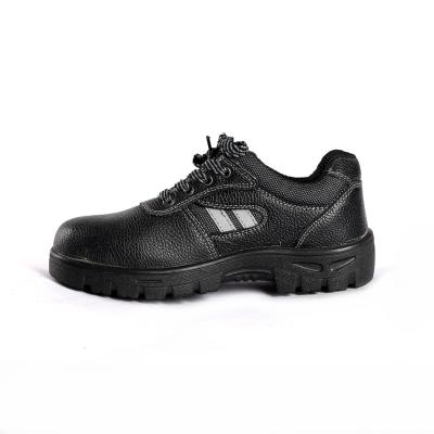 China EU 36-47 Basic Work Boots Embossed Cow Leather Upper Lace Up Closure Metal Eyelets Action Safety Shoes for sale