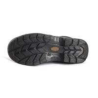 China Comfortable EVA Insole Steel Toe Black Leather Mesh PU Sole Puncture Resistance Work Safety Shoes for sale