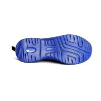 China Leather Mesh Metal Steel Toe Unisex Comfort Slip Oil Resistant Blue Outsole Brand Safety Shoes for sale
