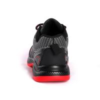 China Low Cut Unisex Comfortable EVA Insole Slip Oil Resistant Red Outsole Breathable Safety Shoes for sale