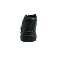 China Shengjie Mid-Top Black Anti-Smash Steel Toe Anti-Puncture Work Shoes Men'S Embossed Leather Work Safety Shoes for sale