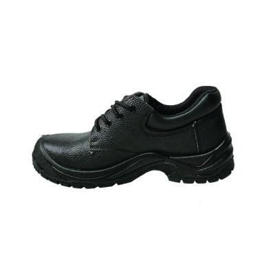 China Shengjie Mid-Top Black Anti-Smash Steel Toe Anti-Puncture Work Shoes Men'S Embossed Leather Work Safety Shoes for sale