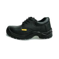 China Shengjie Mid-Top Black Anti-Smash Steel Toe Anti-Puncture Work Shoes Men'S Embossed Leather Work Safety Shoes for sale