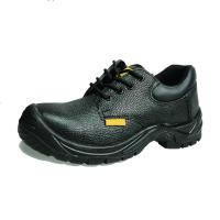 China Shengjie Mid-Top Black Anti-Smash Steel Toe Anti-Puncture Work Shoes Men'S Embossed Leather Work Safety Shoes for sale