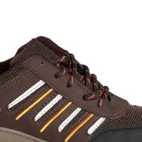 China Steel Toe Lace up Slip Oil Resistant Microfiber Leather Mesh Upper Sole Rubber Safety Shoes for sale
