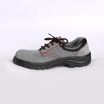 China Microfiber Leather Lace up Comfortable EVA Insole Grey Metal Eyelet Sport Safety Shoes for sale
