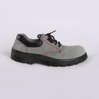 China Microfiber Leather Lace up Comfortable EVA Insole Grey Metal Eyelet Sport Safety Shoes for sale