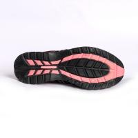 China Oil Resistant Steel Toe Leather Comfortable EVA Insole Pink Upper Brand Safety Shoes for sale