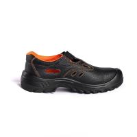 China Slip Resistant Leather Mesh Steel Toe Lace up Closure Unise Low Cut Work Boots Safety Shoes for sale
