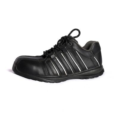 China Shengjie Steel Toe Microfiber Leather Men Lightweight Low Cut Comfortable EVA Insole Rubber Safety Shoes for sale