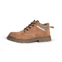China Shengjie Steeltoe Embossed Cow Leather Low Cut Comfortable EVA Insole Metal Eyelets Cheap Safety Shoes for sale