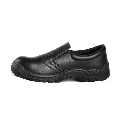 China Embossed Cow Leather Upper Steeltoe Men's black PU Outsole Shengjie Action Worker Safety Shoes for sale