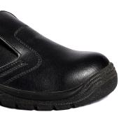 China Embossed Cow Leather Upper Steeltoe Men's black PU Outsole Shengjie Action Worker Safety Shoes for sale