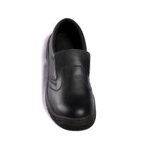 China Embossed Cow Leather Upper Steeltoe Men's black PU Outsole Shengjie Action Worker Safety Shoes for sale