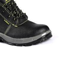 China Shengjie Factory Low Price Black Leather Steel Toe Steel Plate Men'S Heavy Duty Industrial Mining Safety Work Shoes for sale