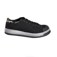 China Unisex Steel Toe Shengjie Metal Embossed Cow Leatehr Comfortable EVA Insole Worker Low Cut Rubber Safety Shoes for sale