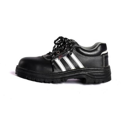 China Shengjie Metal Eyelet Embossed Cow Leather Upper Lace up Punture Oil Resistance Black White Safety Shoes for sale