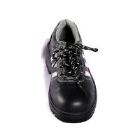 China Shengjie Metal Eyelet Embossed Cow Leather Upper Lace up Punture Oil Resistance Black White Safety Shoes for sale