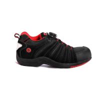 China Shengjie Comfortable EVA Protective Boots Low Cut Slip Resistant Outsole Red Breathable Mircofiber Leather Safety Shoes for sale