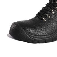 China Shengjie/OEM Hard Safety Genuine Work Boots Leather   Steel Toe Steel Plate Man'S Black Shoes for sale