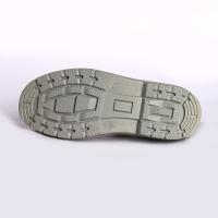 China Embossed Leather  Brand Safety Shoes White Upper Slip Resistant Worker Men Action PU Outsole for sale
