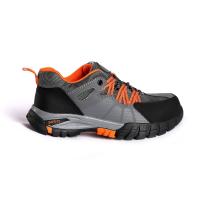 China Slip Resistant  Steel Toe Leather Rubber Outsole Worker Microfiber Mesh Action Metal Eyelets Safety Shoes for sale