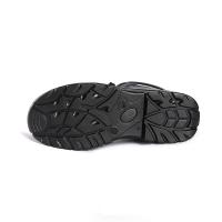 China PU Injection Sole Men'S Comfortable Construction Work Shoes Black Mid Top Baotou Steel Toe Steel Sole for sale