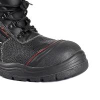 China Shengjie Embossed Cow Leather Upper PU Anti Puncture Waterproof Safety Footwear Cat Work Boots Safety Shoes for sale
