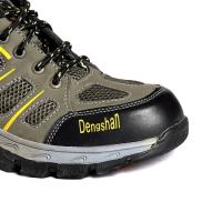 China Breathable Anti Punture Protective Fashion Safety Shoes Comfortable EVA Insole Leather Material Green for sale