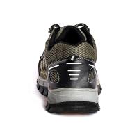 China Breathable Anti Punture Protective Fashion Safety Shoes Comfortable EVA Insole Leather Material Green for sale