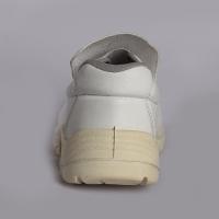China White Low Cut Safety Shoes Comfortable Insole Embossed Cow Leather Upper Slip Resistant PU Outsole for sale