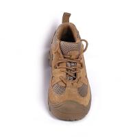 China Comfortable Unisex Mesh Microfiber Leather Upper Rubber Material Brown Breathable Safety Shoes for sale