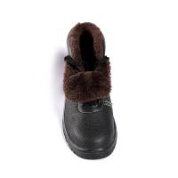 China Brand Industrial Safety Shoes Cow Leather Upper Steel Toe Anti Smash Steel Plate Men'S Work Boots for sale