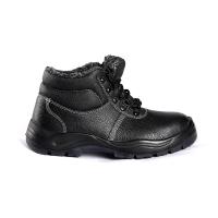 China Winter Anti Smash Steel Toe Cow Leather Wool Lining Comfortable Workmans Man Safety Shoes for sale