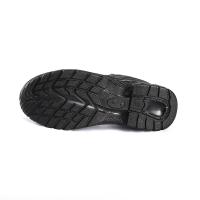 China Factory Mid Top Black Pure Leather Work Shoes Steel Toe Men'S Safety Shoes Anti Smash for sale