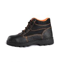 China Black Embossed Safety Booty Waterproof Leather Outsole Work Shoes Men for sale